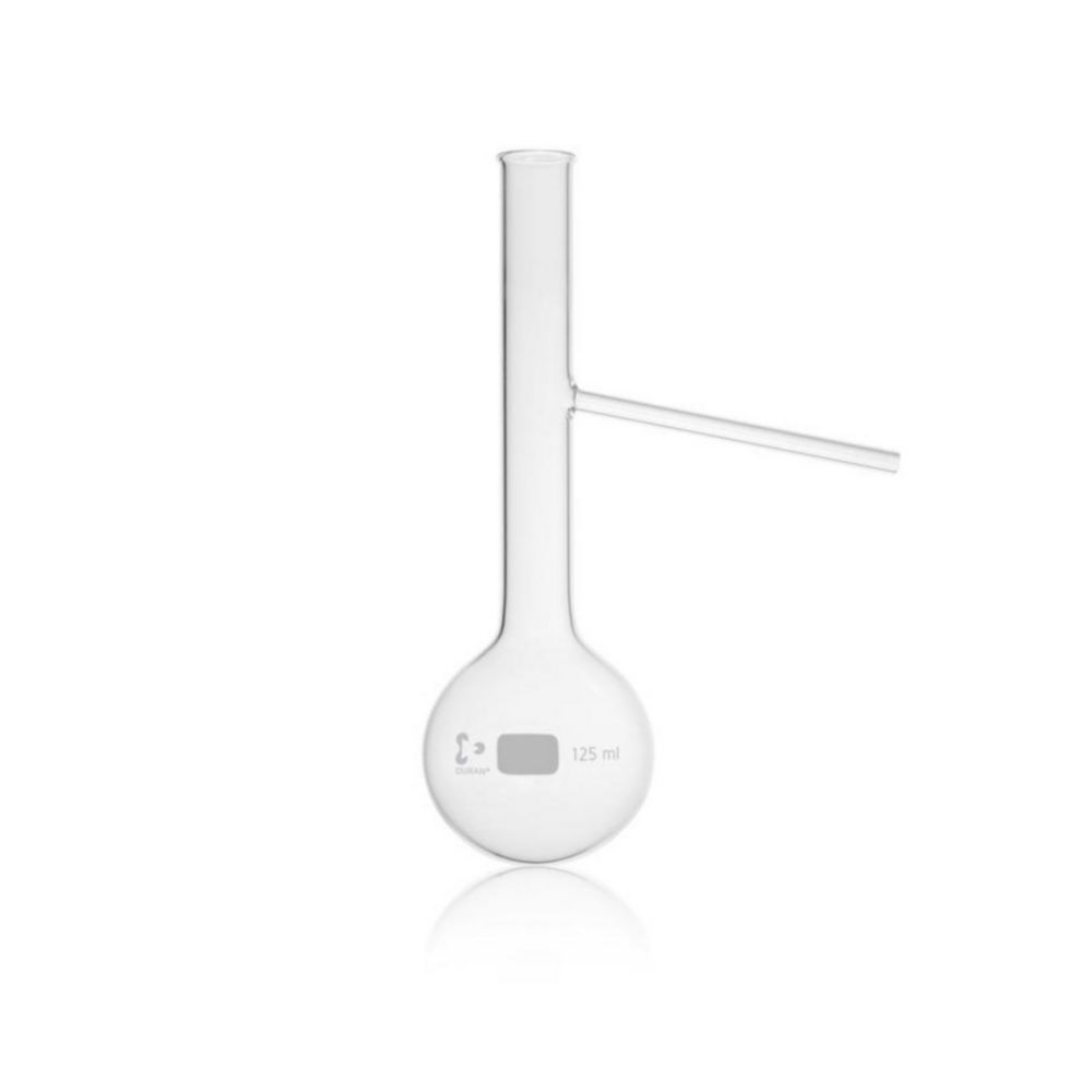 Distilling flask, Engler, DURAN, ASTM D 86 with side tube, cap. 125 ml ...