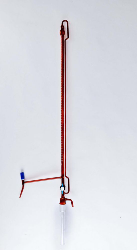 ISOLAB Automatic Burette 50:0.10 mL, Amber, Class AS, White Graduation ...