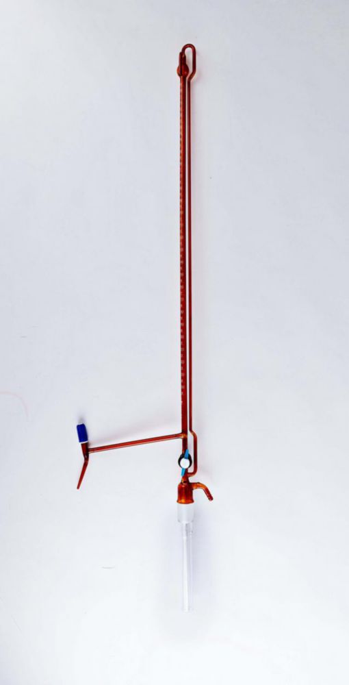 Automatic burette 25:0.05 ml amber, cl.AS, white graduation, w. glass ...