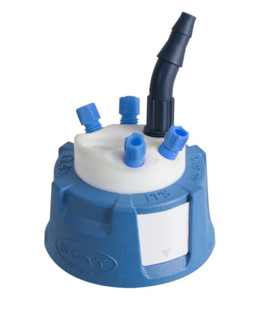 SCAT SafetyWasteCap V2.0 GL45 PFA Fittings + Exhaust Filter Connector | LabFriend | Laboratory ...