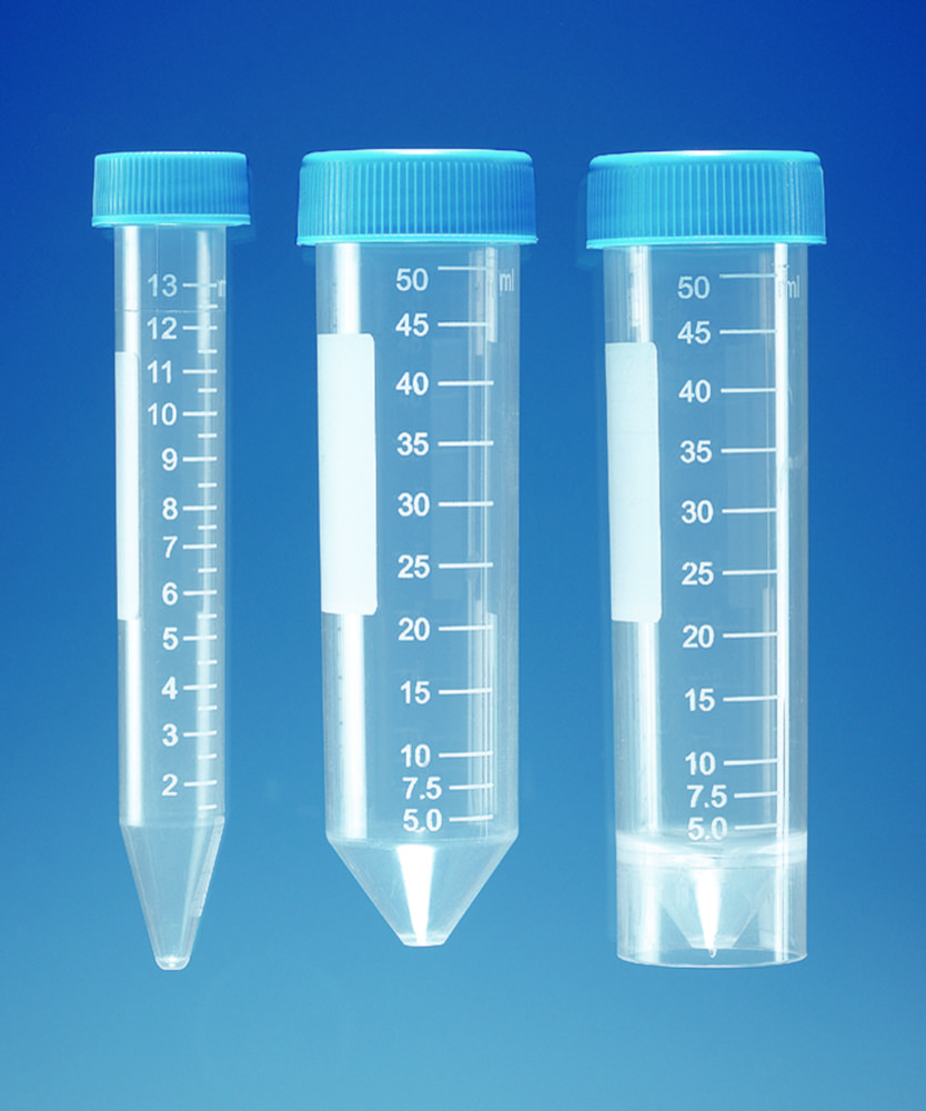 Centrifuge tubes 50 ml, PP graduated, with screw cap self-standing, non ...