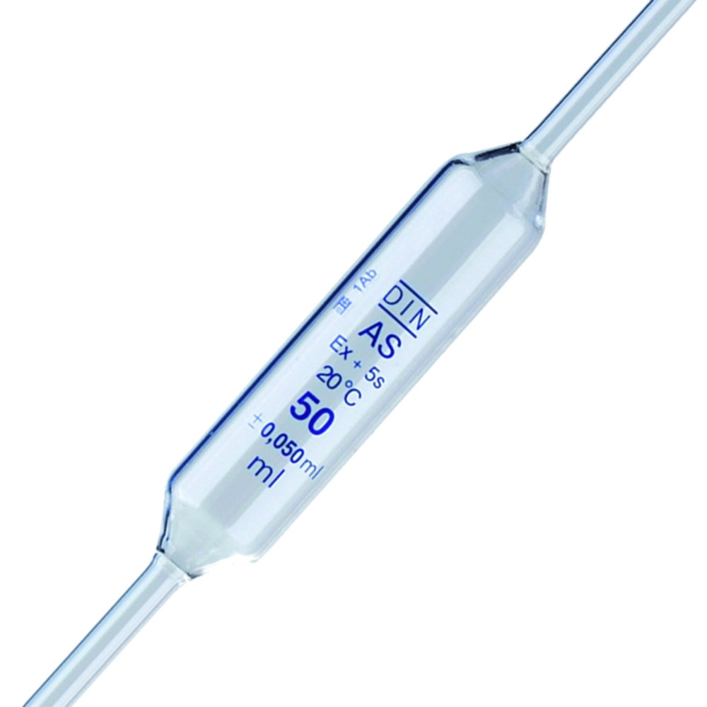 LLG Volumetric Pipettes 20 mL Soda Lime Glass Class A, Blue Grad, 510 ...