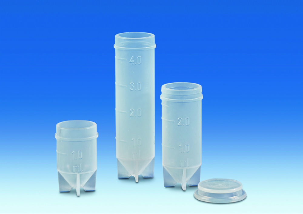 VITLAB Sample Vessel PFA 2.5 ml OD 13.5 mm without Lid with Convex ...