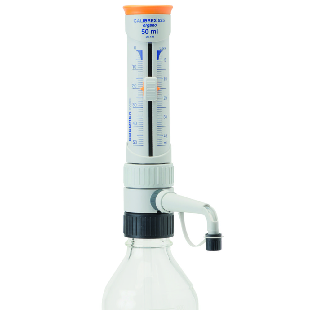 SOCOREX Dispenser Calibrex Organo 525 5-50 ml Ground Glass Plunger ...
