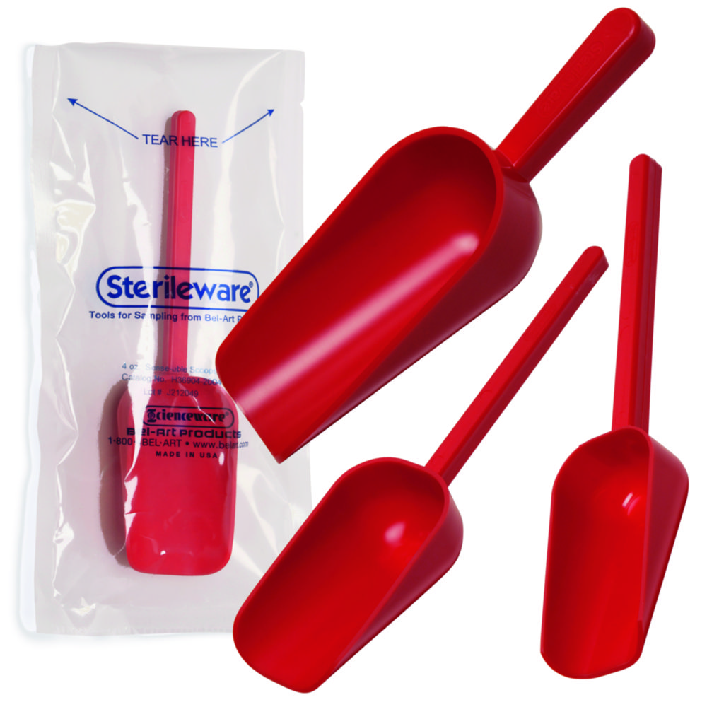Bel-Art Sterileware™ Sampling Scoop, Red, 60 mL | LabFriend South Africa
