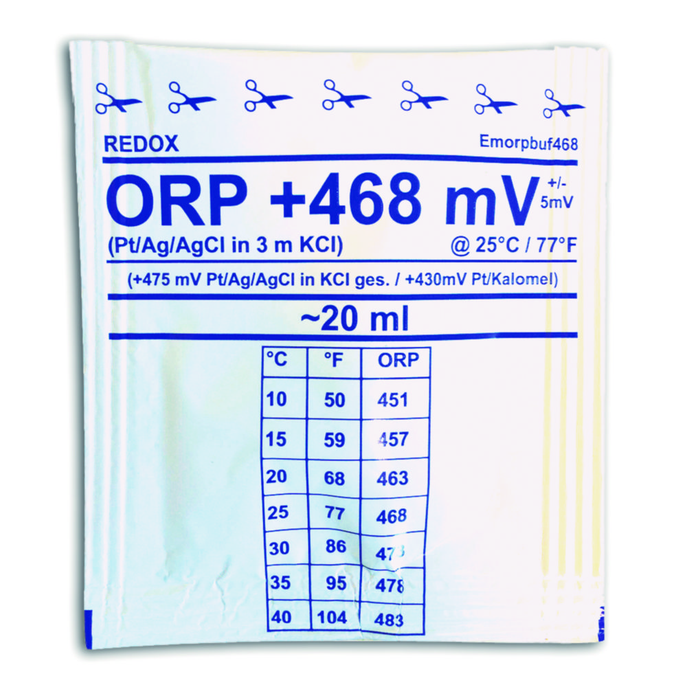 Water-i.d. ORP/Redox Calibration Solution + 468mV Pack of 25x20ml ...