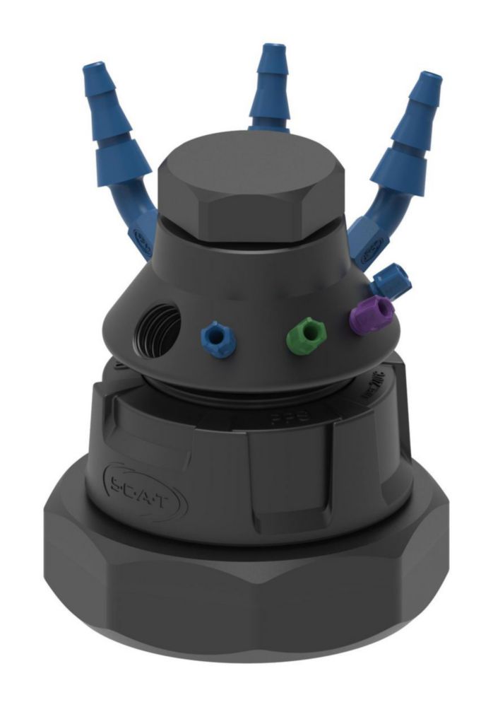 SCAT SafetyWasteCap "LISA" S70/71, el – HDPE Laboratory Safety Cap with ...