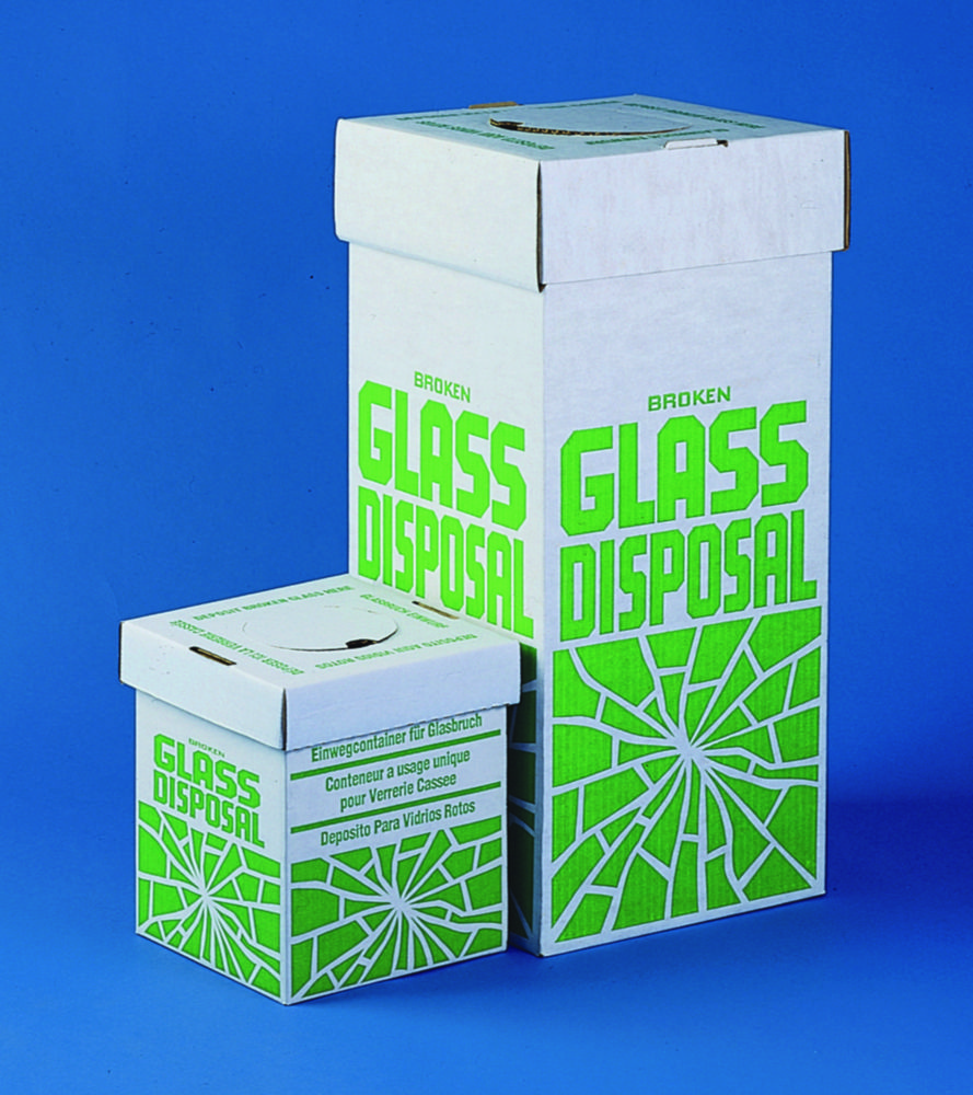 BEL-ART Disposal cartons for broken glass benchtop model, 20x20x25 cm ...
