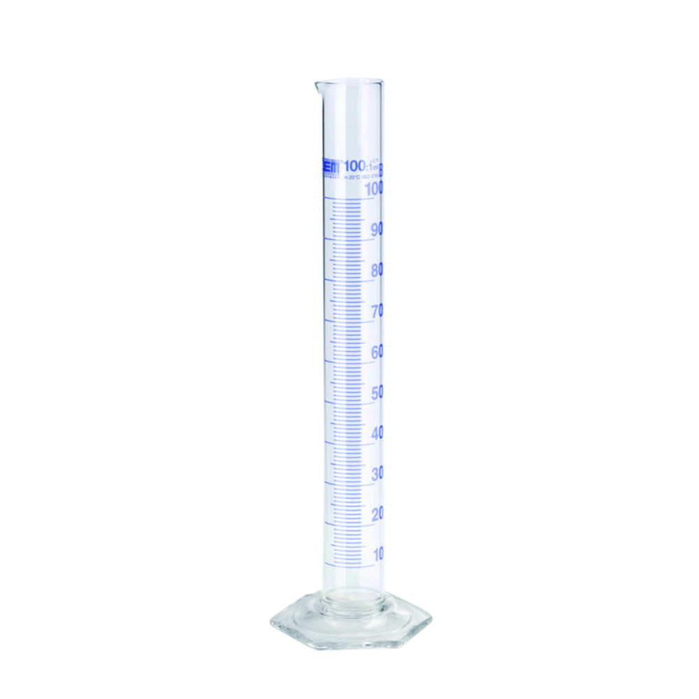 Hirschmann Measuring Cylinders 2000:20ml Cl. B DURAN Blue Grad ...