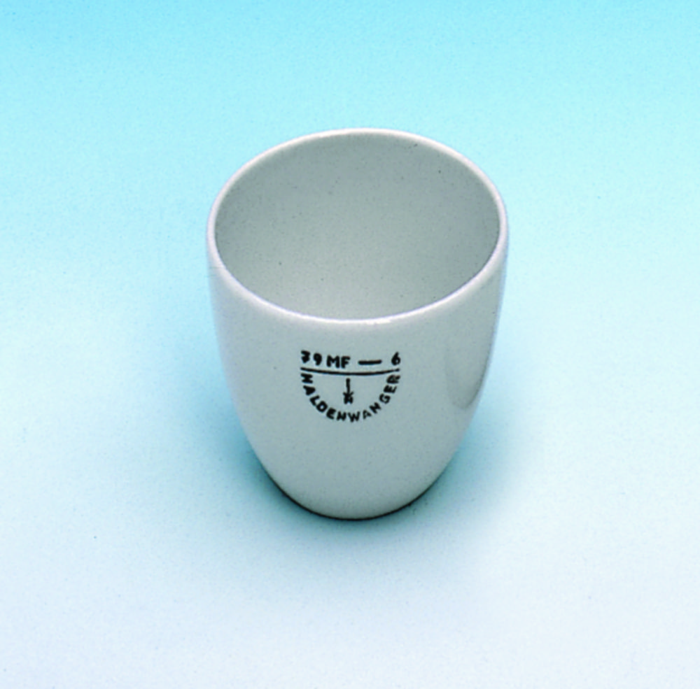 Haldenwanger Porcelain Crucible, 60mm Ø, Medium Form, Glazed (DIN 12904) | LabFriend Malaysia