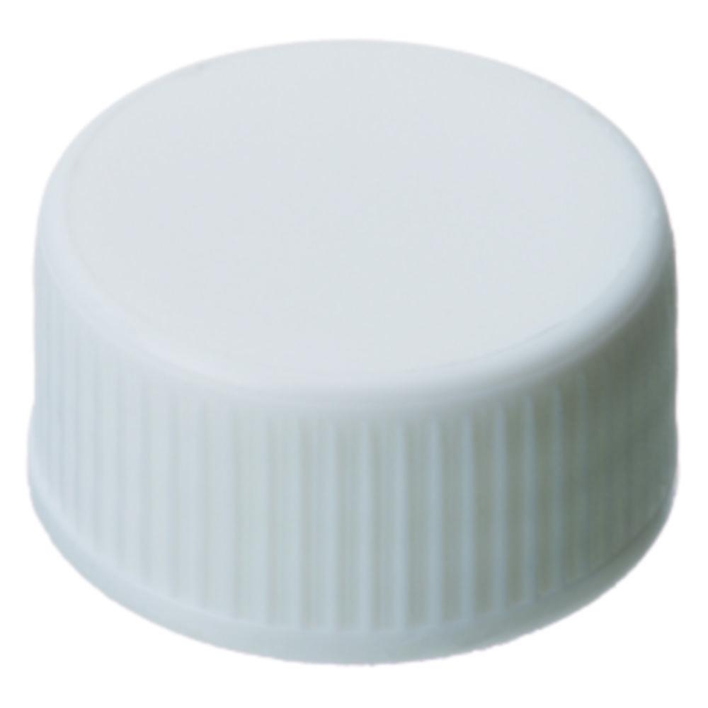 LLG Labware 24 mm Screw Caps, PP White, Closed, Butyl Red/PTFE Grey ...