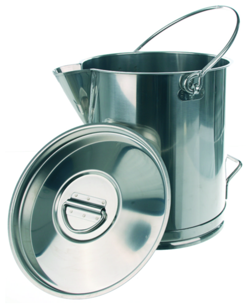 BOCHEM Measuring Can, 10 L, Graduated with Handle and Drain, 18/10 ...