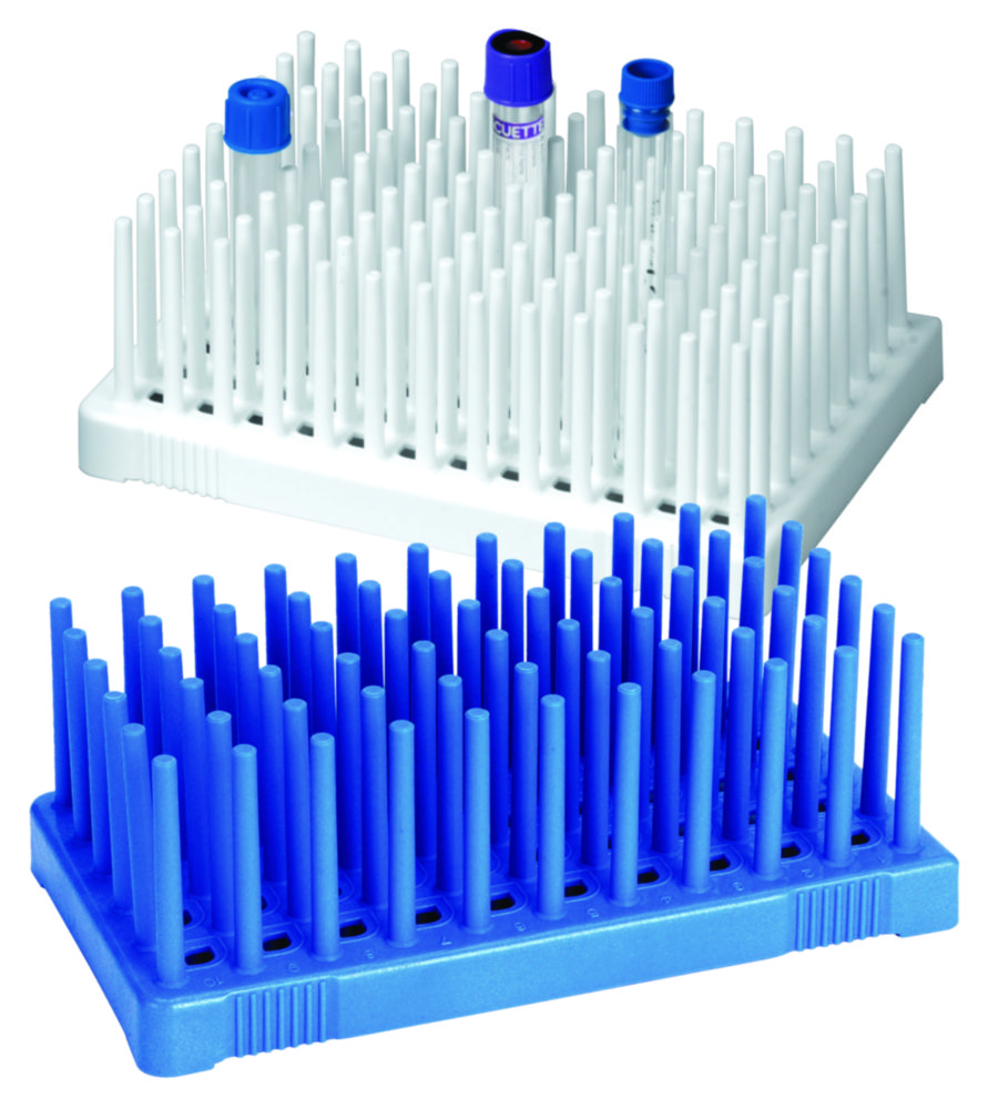 Heathrow Scientific Test Tube Rack Peg Rack Blue 96 Places for 10 to ...