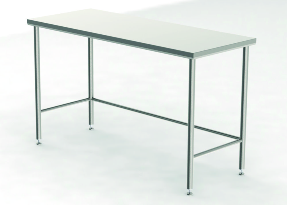 Cleanroom table with a smooth worktop 800 x 600 x 900 mm RATVU-GL-80-60 ...