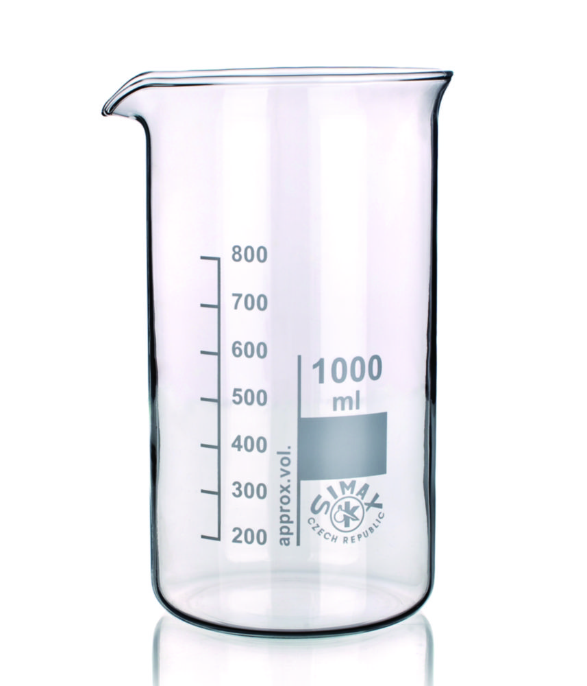 Bohemia Cristal Beakers 250ml High Form Borosilicate Glass 3.3 with ...