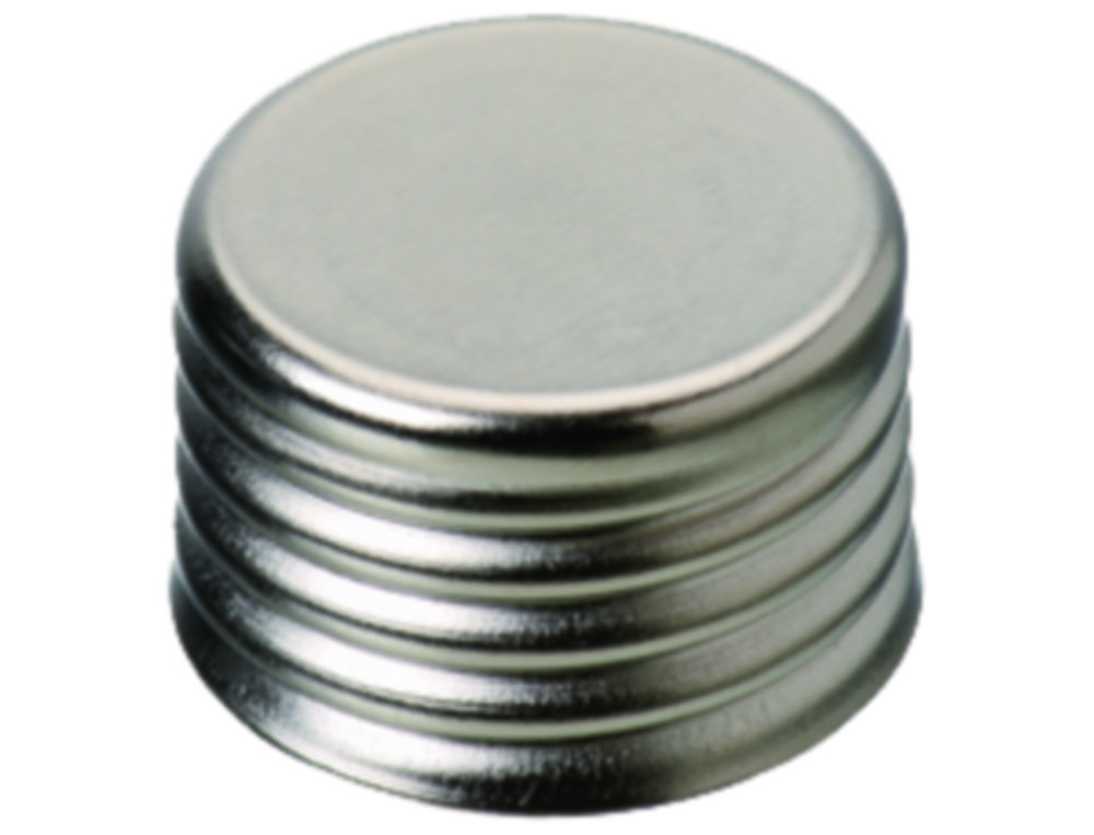 LLG Universal 18 mm Magnetic Screw Caps, Closed, Butyl Red/PTFE Grey ...
