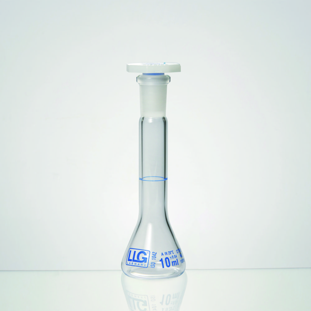 LLG Volumetric Flask 20 mL Clear Trapezoidal Boro 3.3 Class A NS 10/19 ...