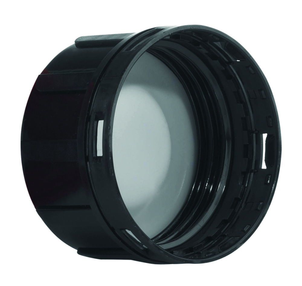 Light-cap, black, PP PTFE cup-shaped liner, tamper-evident ring ...