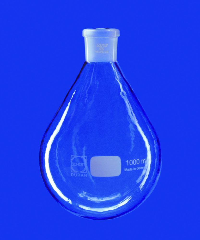 Lenz-Laborglas Evaporating Flask 50 ml Pear Shaped NS 29/32 PUR-Coated | LabFriend India