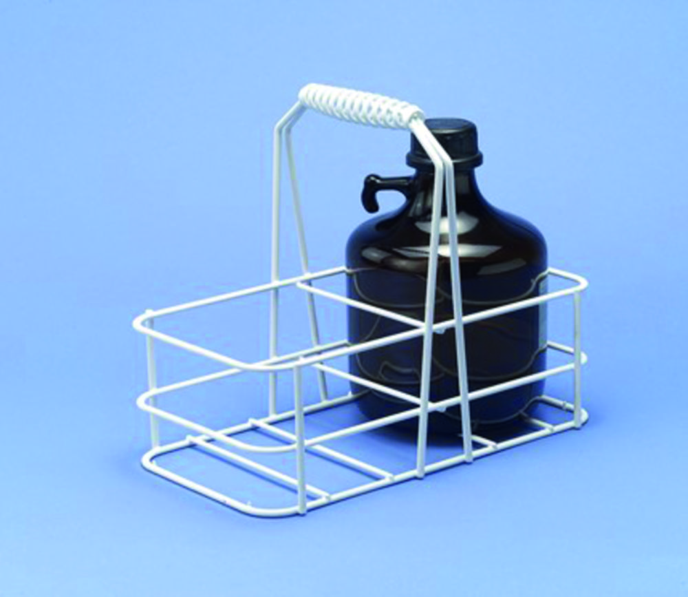 Witeg Safety Bottle Carrier, Plastic-Coated Wire for 2 x 2500 ml ...