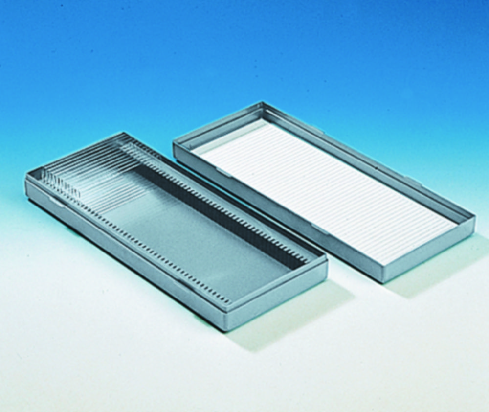 Kartell Microscope Slide Container for 50 Slides, Index Card in Lid ...