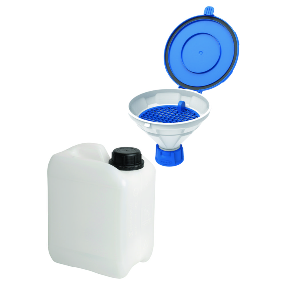 SCAT SafetyWasteSet: 2.5 Liter Canister GL45 PE-HD and Safety Funnel ...