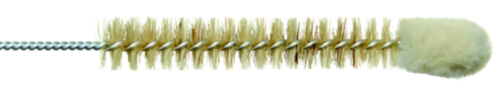 Test tube brush dia.10mm, length 190mm natural hair, w.wool tip ...
