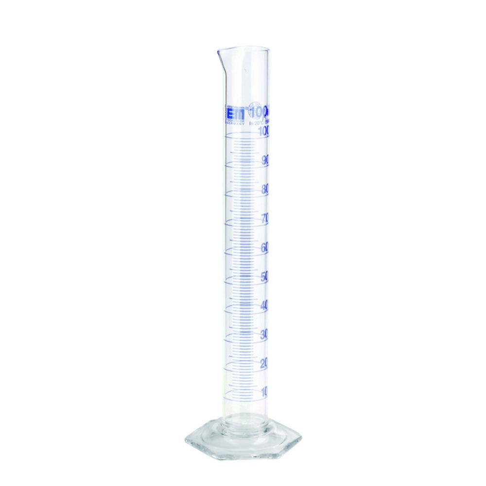 Hirschmann Laborgeräte DURAN 50 mL Measuring Cylinder - Class A, Tall Form | LabFriend MENA