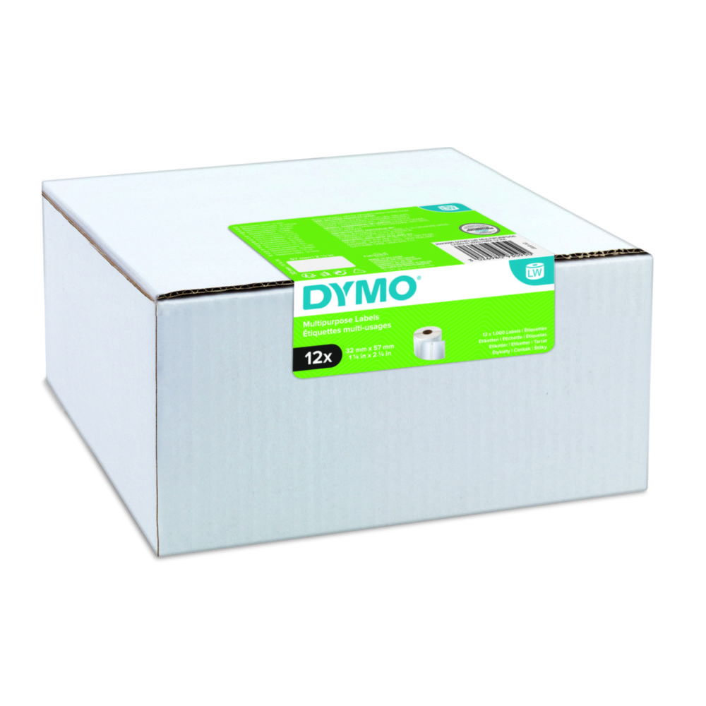 Dymo Original Label for LabelWriter Big Pack, White, Removable, 12 x 1. ...