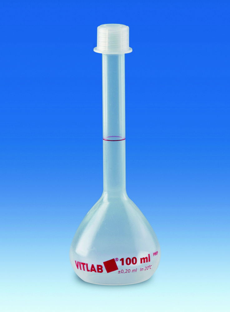VITLAB Volumetric Flasks, PMP, 1000 ml, with Screw Cap | LabFriend Malaysia