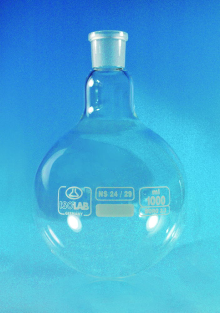 ISOLAB Round Bottom Flask, 250 mL, NS 24/29, Boro 3.3, without Stopper ...