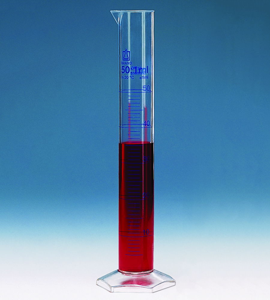BRAND Measuring Cylinder, Tall, Form A, PMP, TPX, Class A, 25 mL | LabFriend South Africa