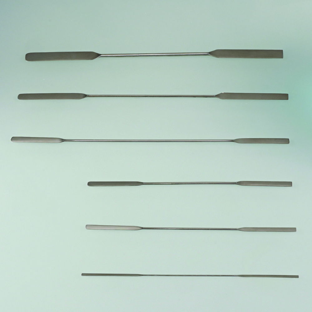 Micro double spatula 210x5 mm square/rounded, 304 | LabFriend Singapore